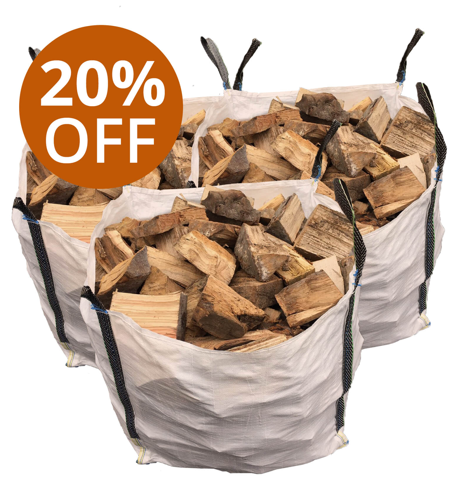 1 Van Load - Kiln Dried Hardwood Logs x4 Dumpy Bag - West Yorkshire Logs
